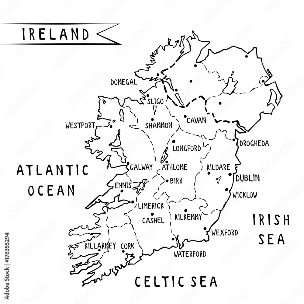 Map Of Ireland Towns