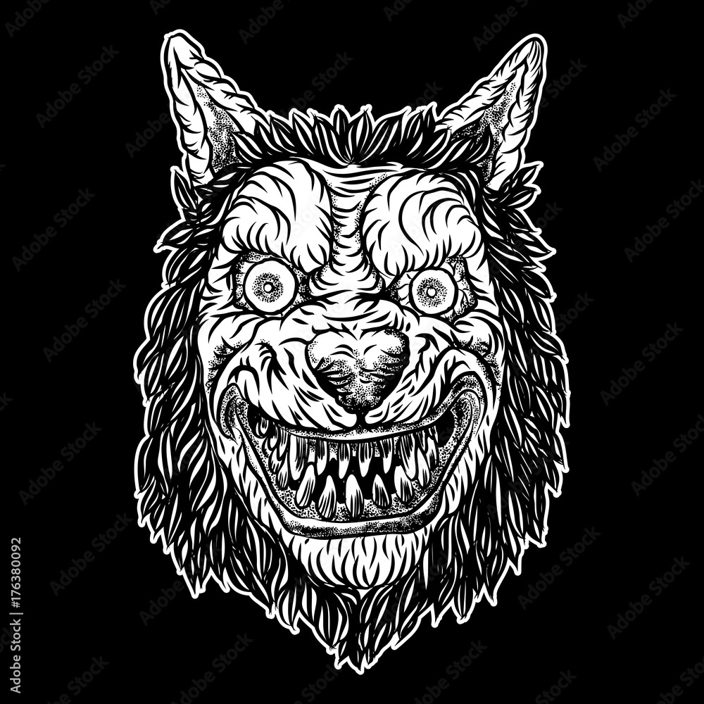 Wolf Heads Flash Art