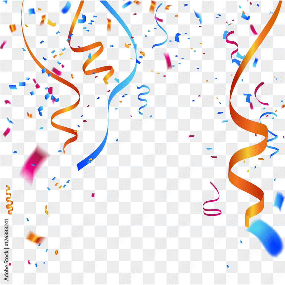 Colorful celebration background with confetti. Stock Vector | Adobe Stock