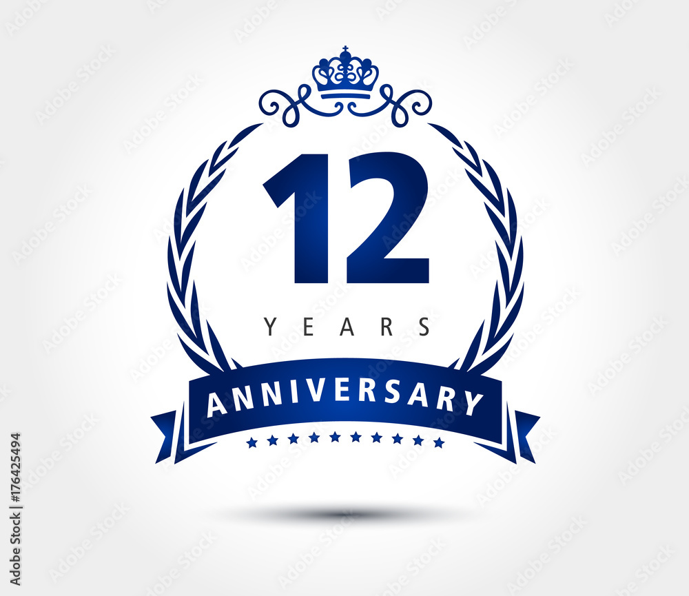 12 years anniversary crown vector Stock Vector | Adobe Stock