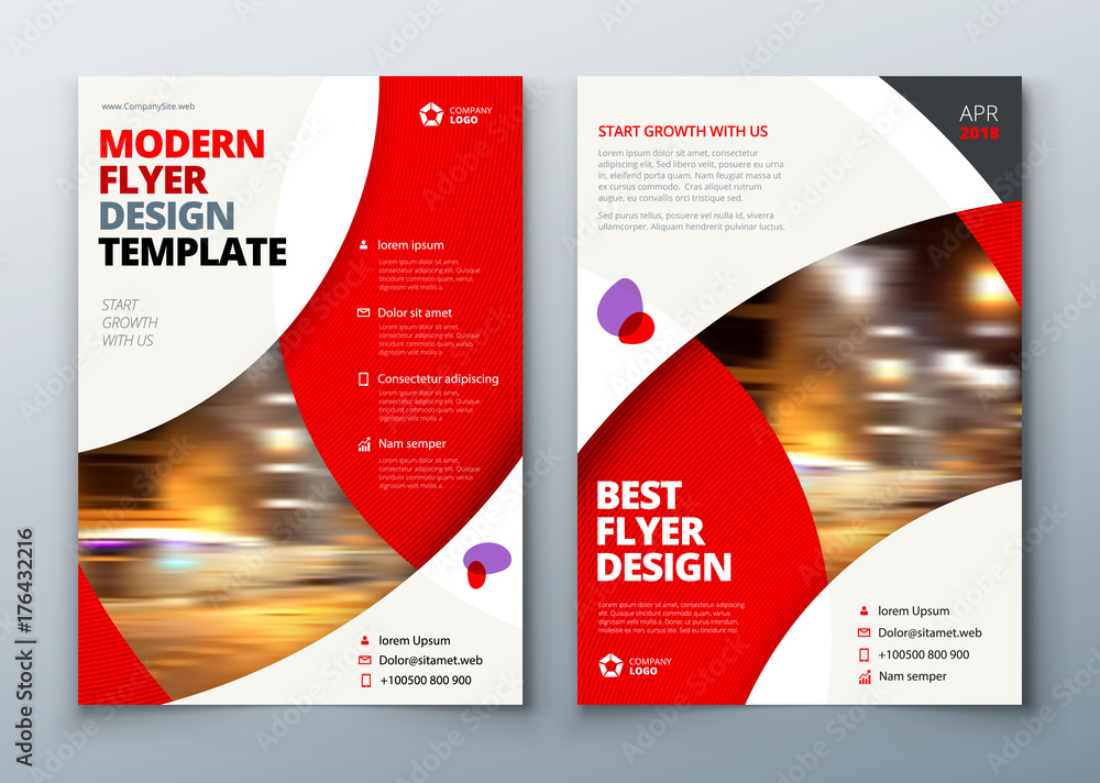 Flyer template layout design. Business flyer, brochure, magazine or ...
