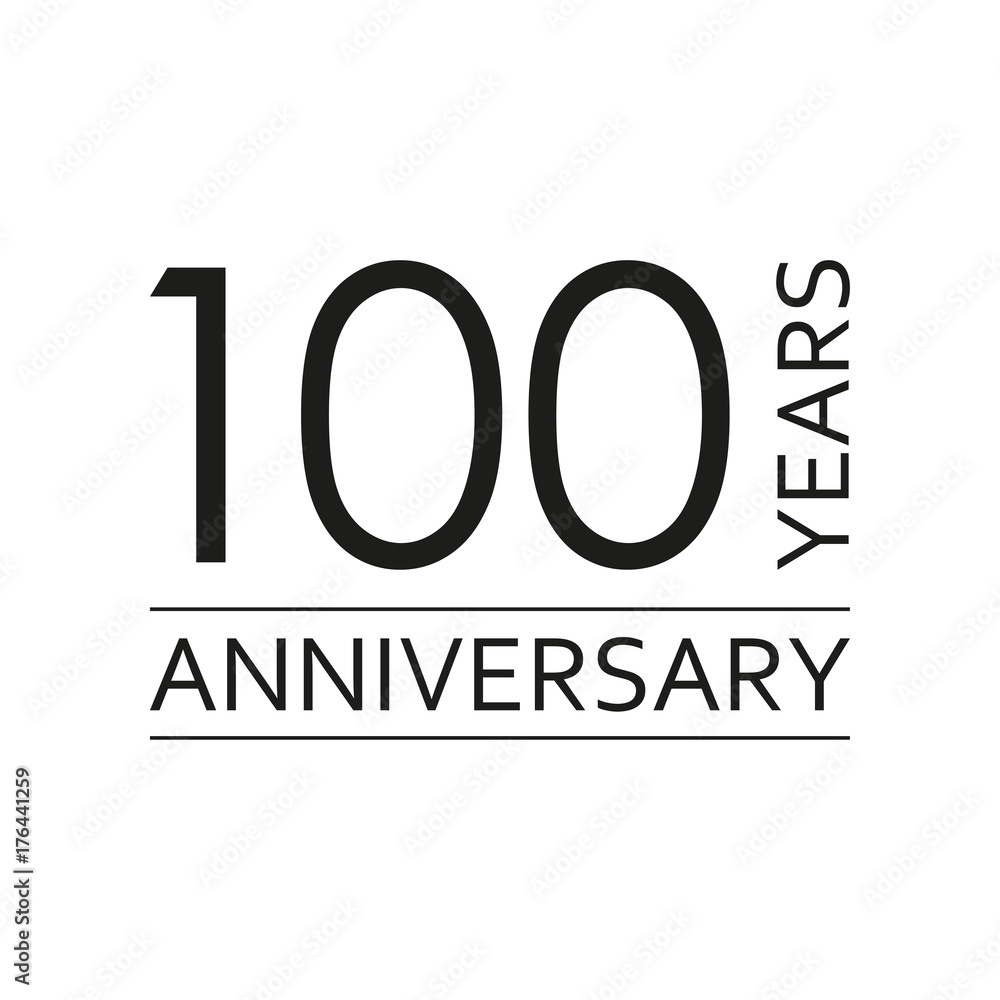 100 years anniversary emblem. Anniversary icon or label. 100 years ...