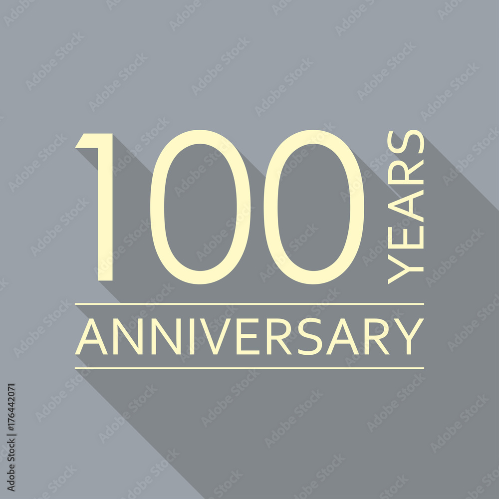 100 years anniversary emblem. Anniversary icon or label. 100 years ...