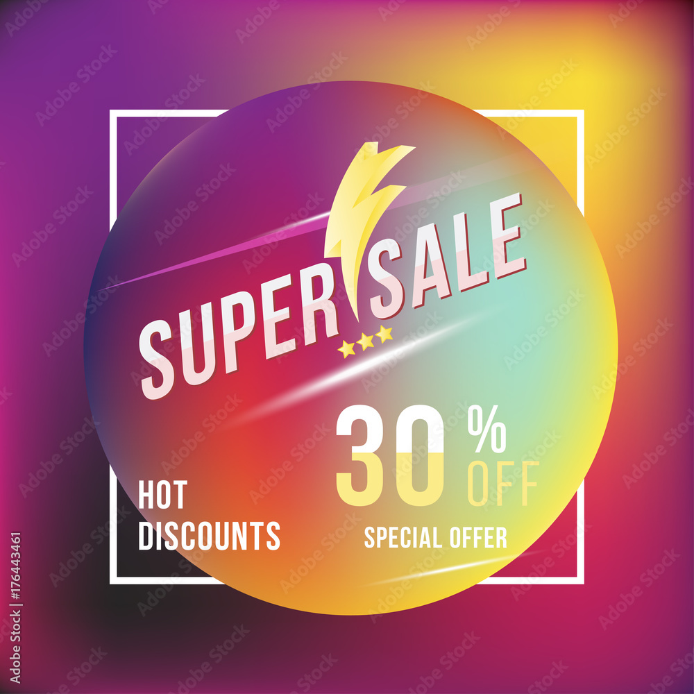 Super sale 30 discount square poster format and flyer. Template for ...