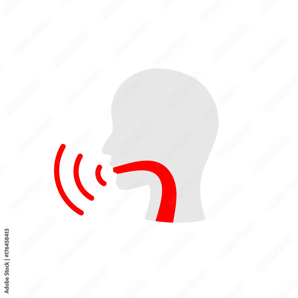 Vocal cord icon with person image vector illustration Stock Vector ...