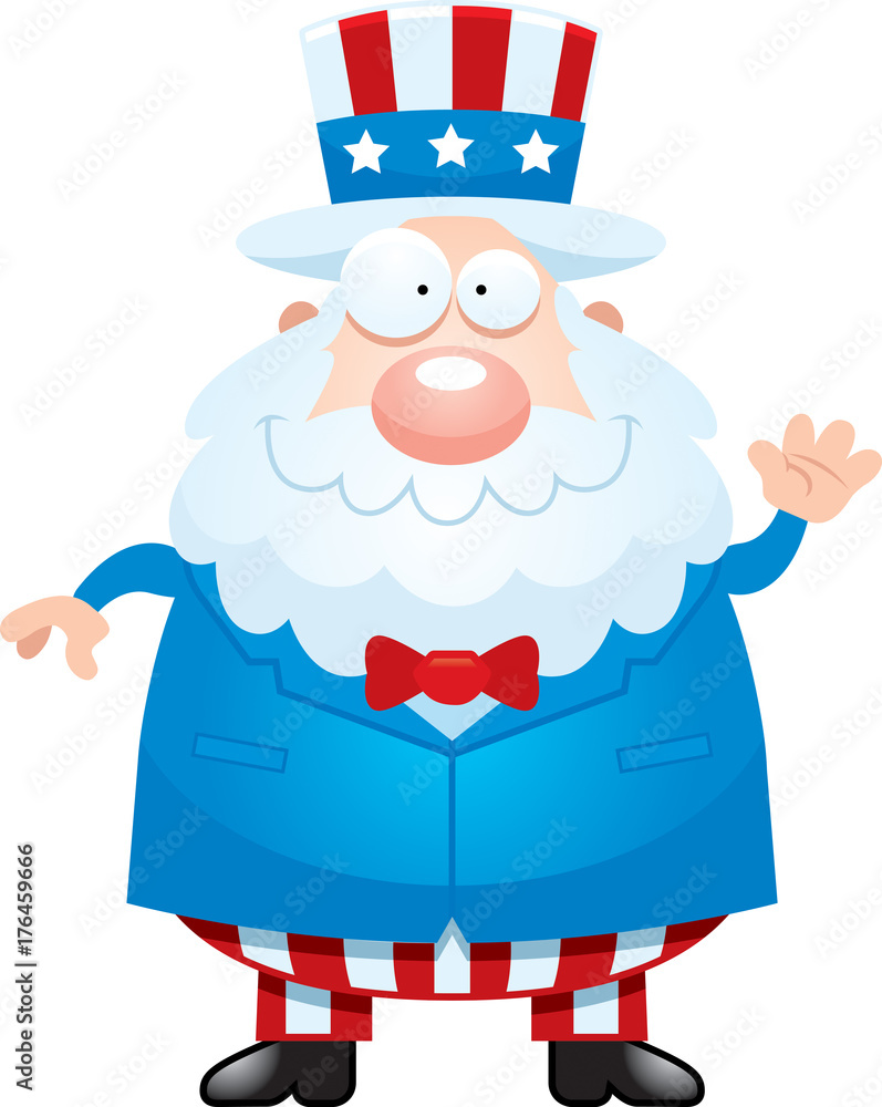 Cartoon Uncle Sam Waving Stock Vector Adobe Stock
