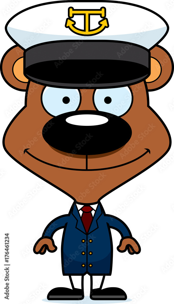 Cartoon Smiling Boat Captain Bear Stock Vector | Adobe Stock Cartoon Smiling Boat Captain Bear Stock Vector | Adobe Stock