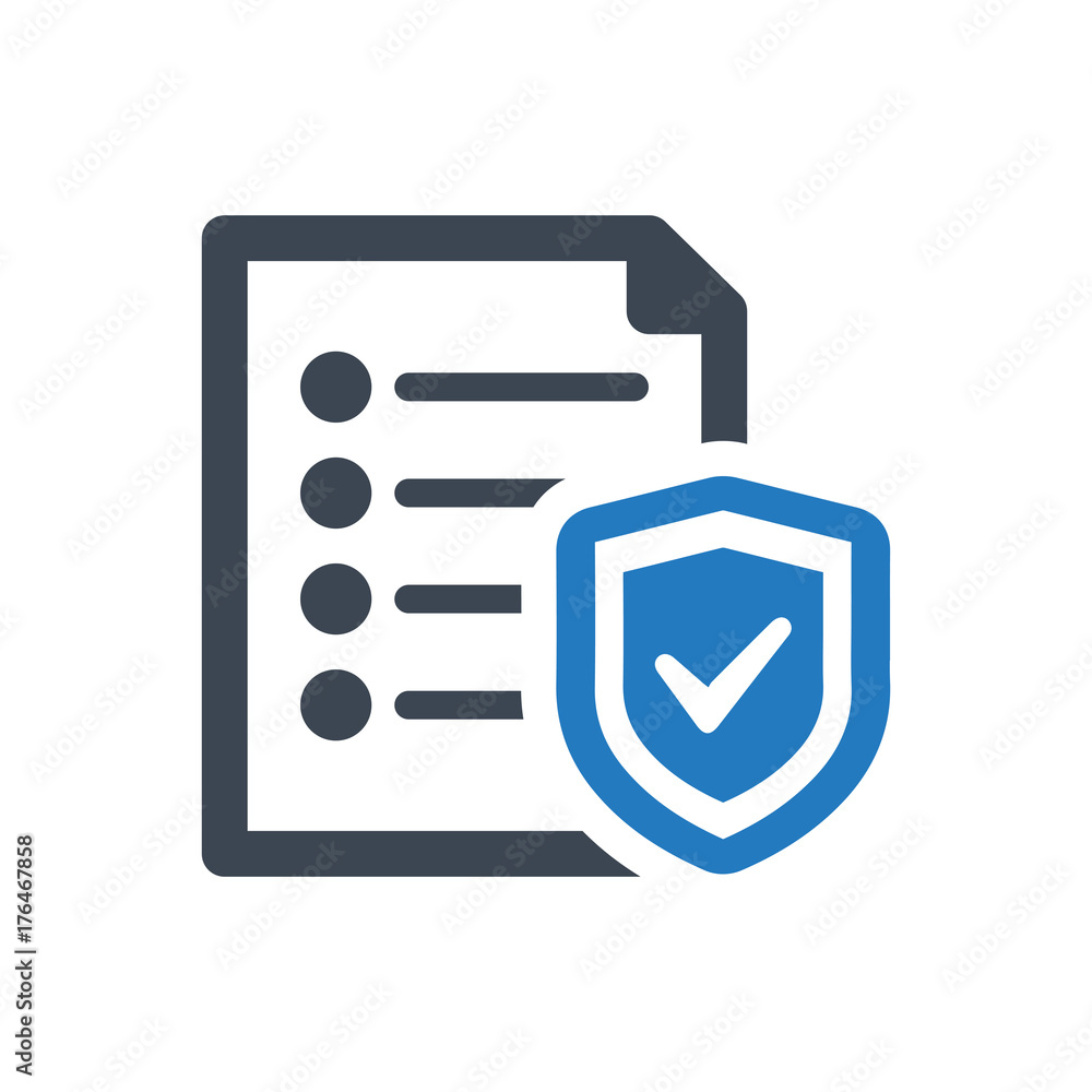 Document Insurance Icon Stock Vector | Adobe Stock