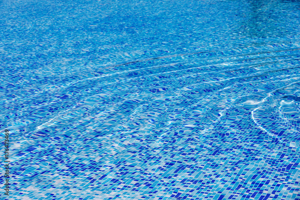 swimming pool bottom caustics ripple and flow with waves background ...