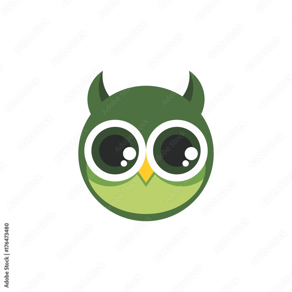 Green Owl Clip Art