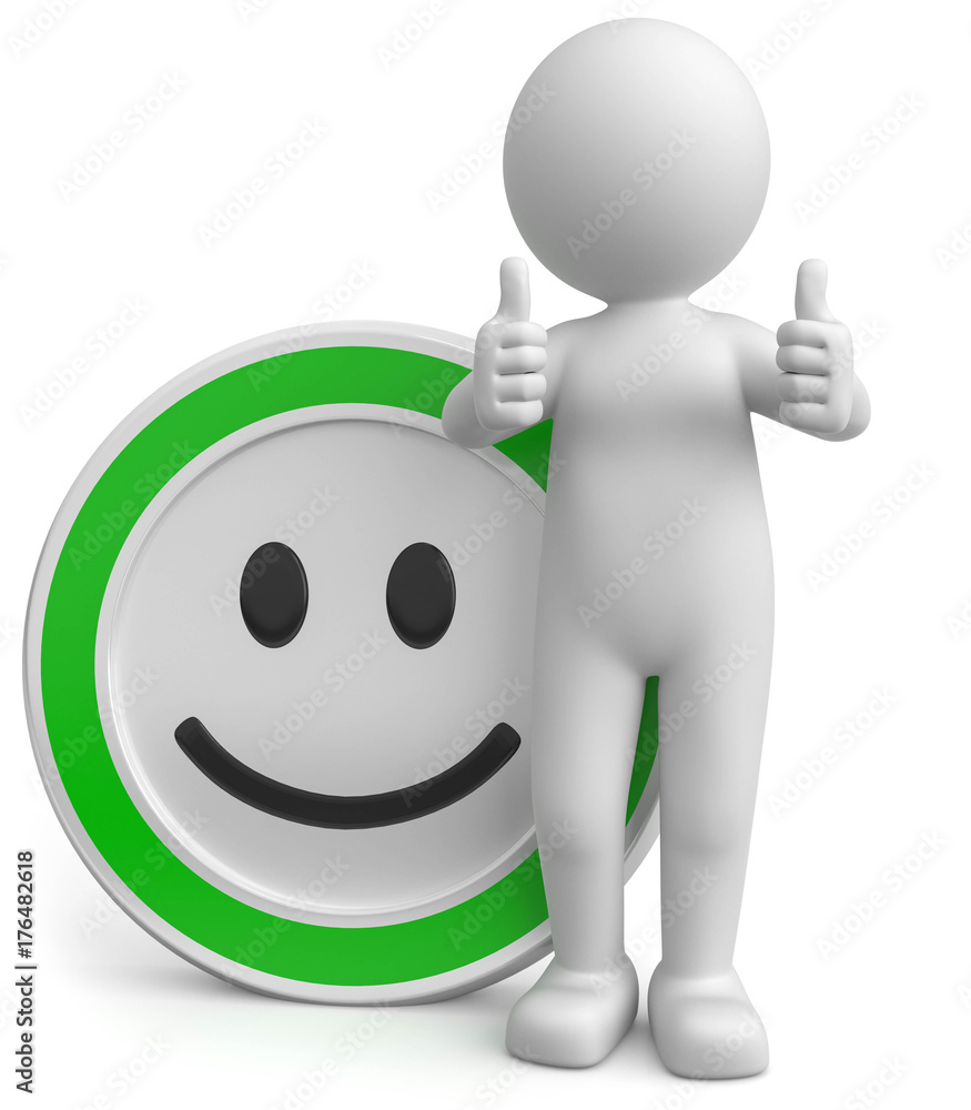 ภาพประกอบสต็อก 3d Männchen Dafür ภาพ | Adobe Stock