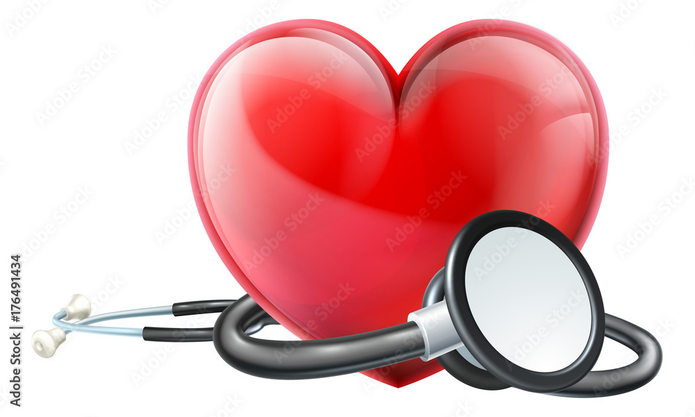 Heart and Stethoscope Concept Stock Vector | Adobe Stock
