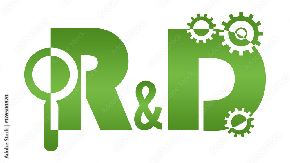 R And D - Research And Development Green Conceptual Stock Illustration ...