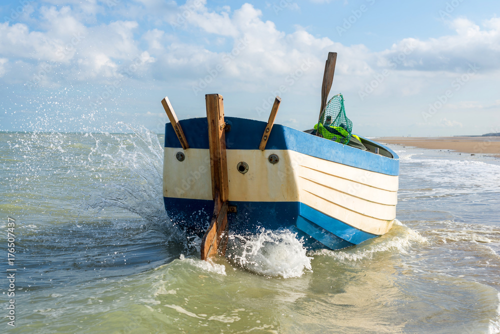 flobart barque de pêcheur 'côte d'opale) Stock Photo | Adobe Stock