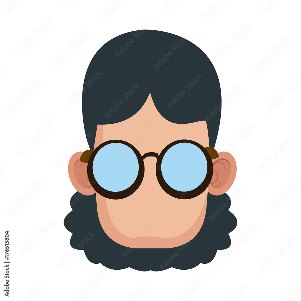 Cute Girl With Glasses Cartoon Icon Vector Illustration Graphic Design