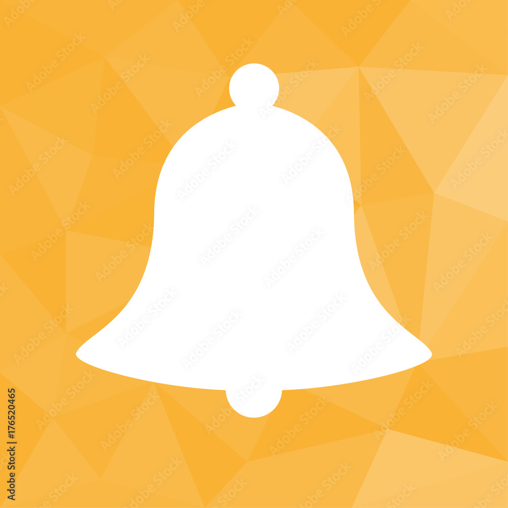 Glocke - Weihnachten - Icon mit geometrischem Hintergrund gelb Stock ...