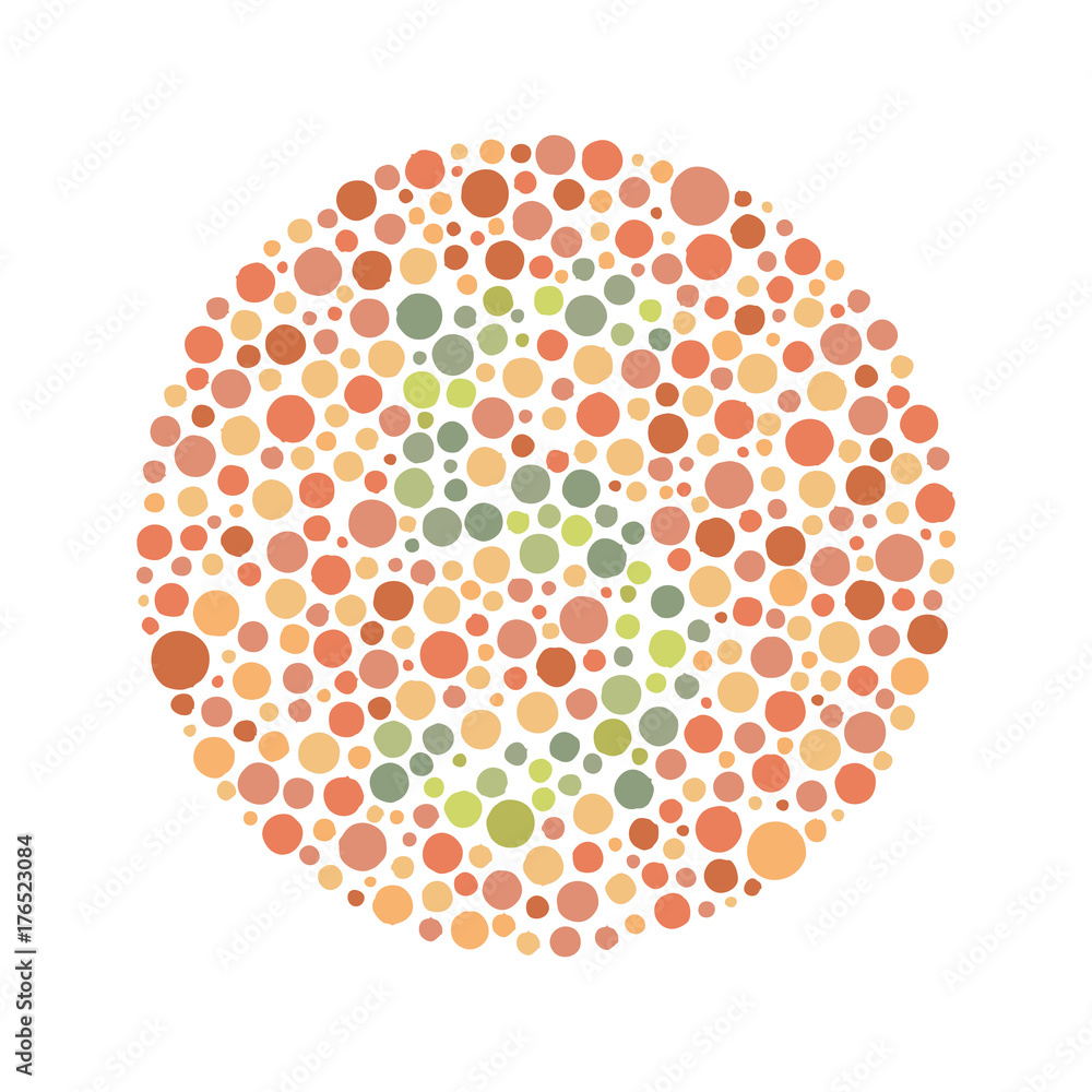 Red Green Color Blind Test Number 5 Stock Vector Adobe Stock