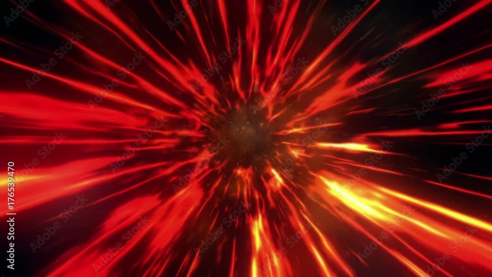 Seamless loop animation with wormhole interstellar travel through a ...