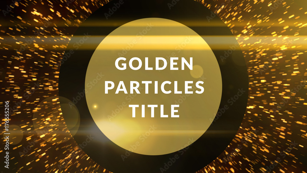Golden Particles Title 1 Stock Template | Adobe Stock