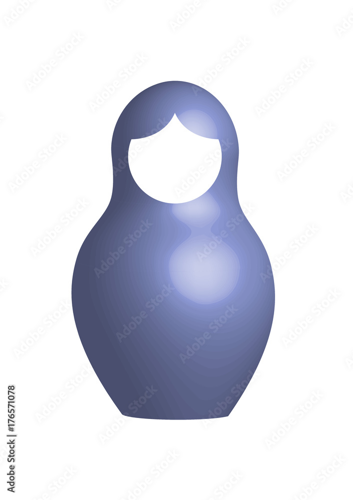 Russian nesting doll matrioshka, 3D icon symbol of Russia, vector ...
