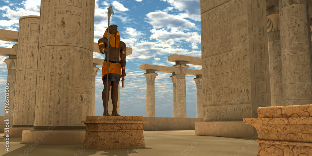 Egyptian Statue of Horus - The Egyptian god Horus in the form of a ...