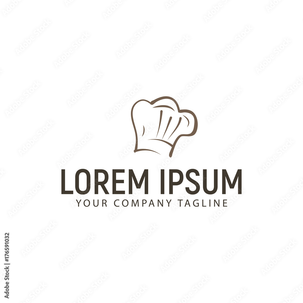chef hat logo design concept template Stock Vector | Adobe Stock