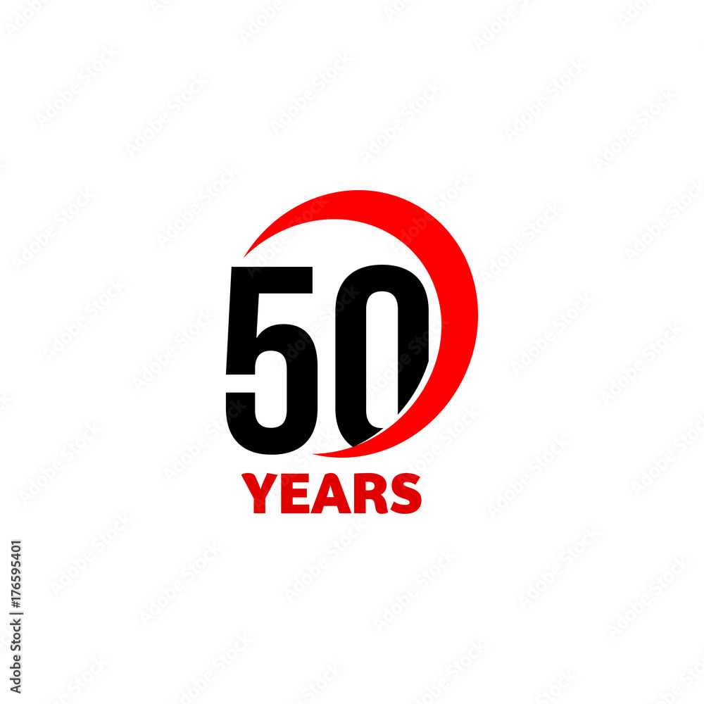50th Anniversary abstract vector logo. Fifty Happy birthday day icon ...