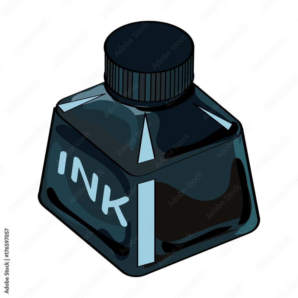 Isolated Ink Bottle Cartoon - Vector Illustration Stock Vector | Adobe ... Isolated Ink Bottle Cartoon - Vector Illustration Stock Vector | Adobe ...
