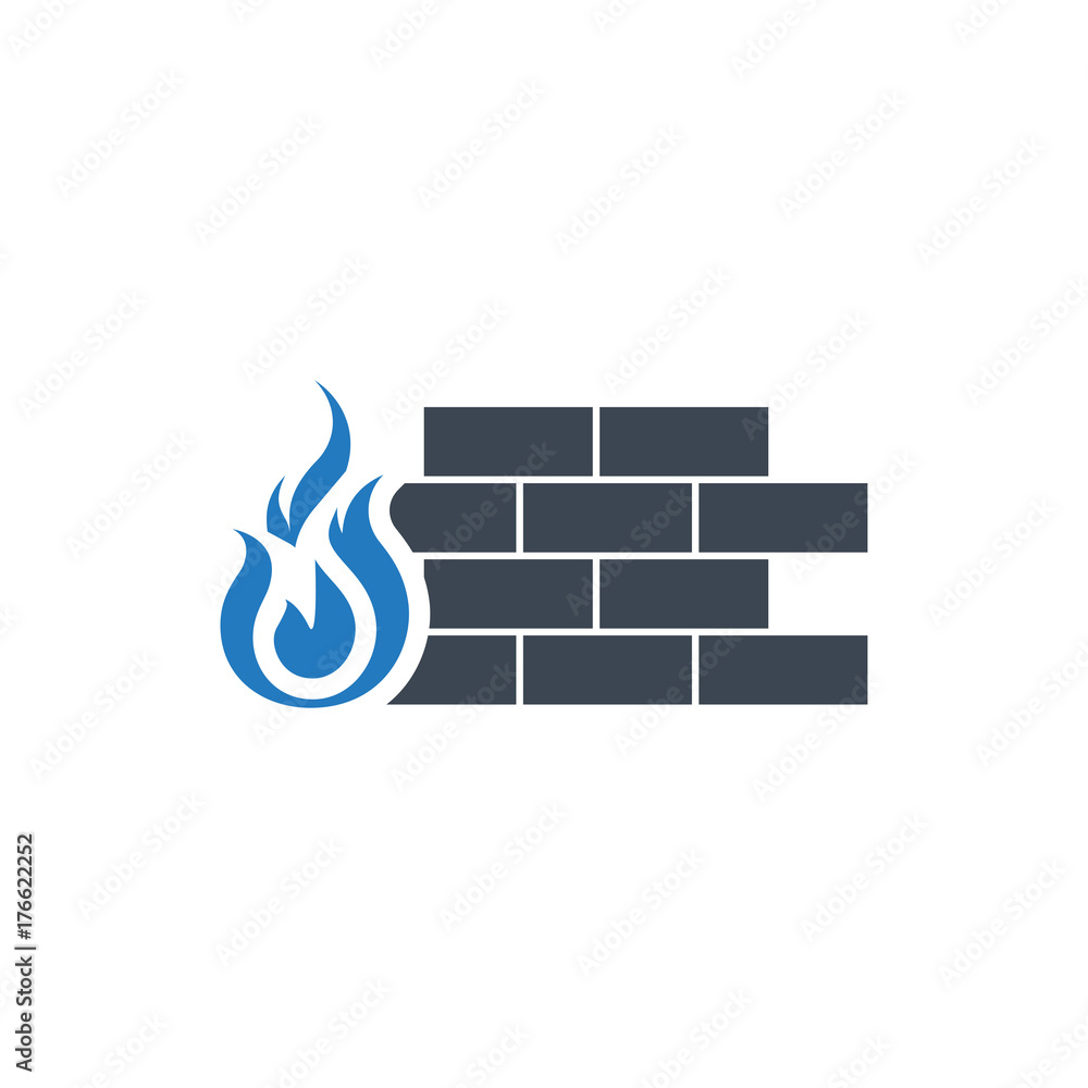 Firewall Icon Stock Vector | Adobe Stock