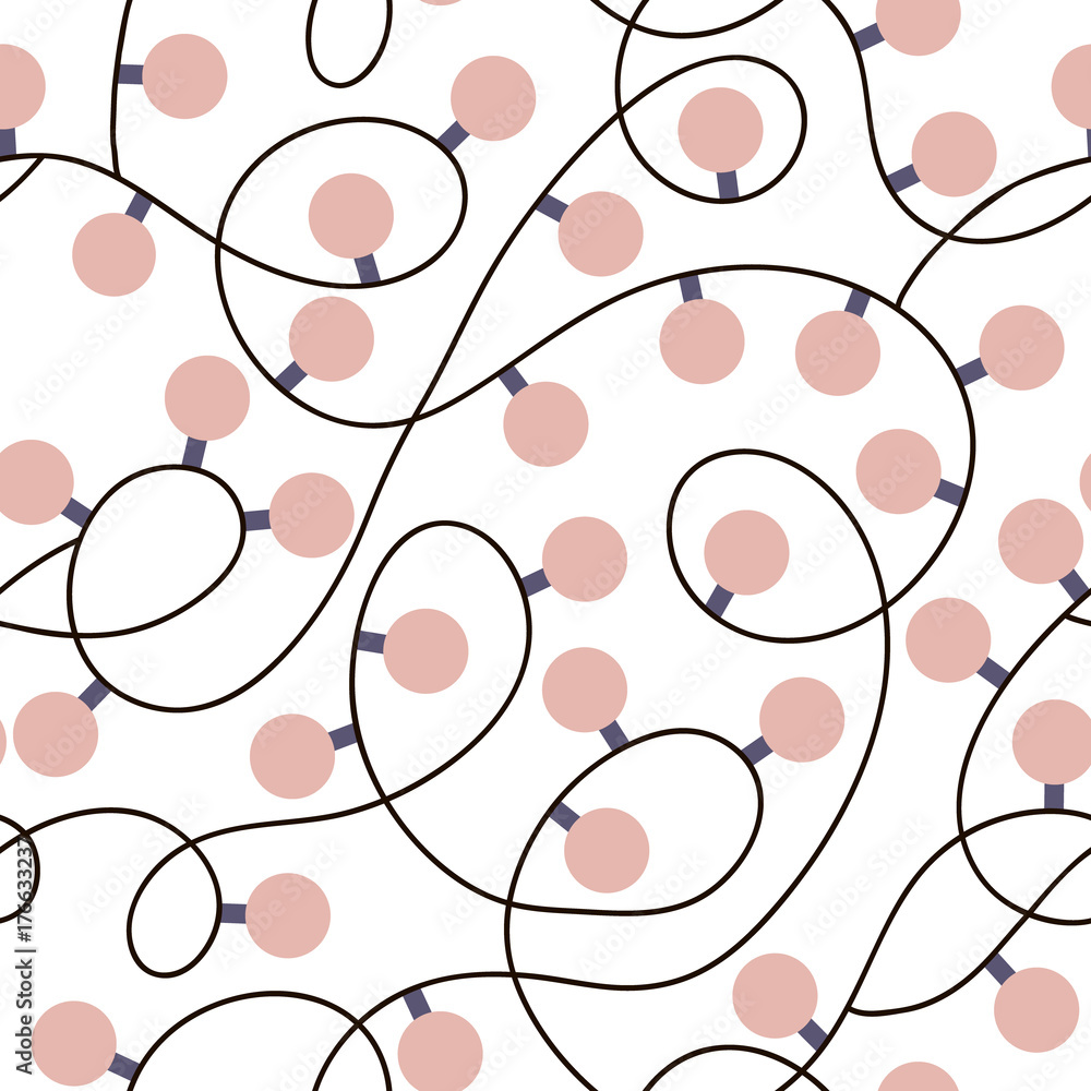 Christmas Lights Pattern Background