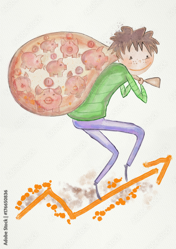 Thrifty Person Cartoon