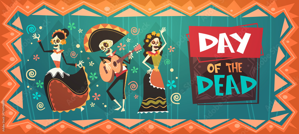 Day Of Dead Traditional Mexican Halloween Dia De Los Muertos Holiday ...