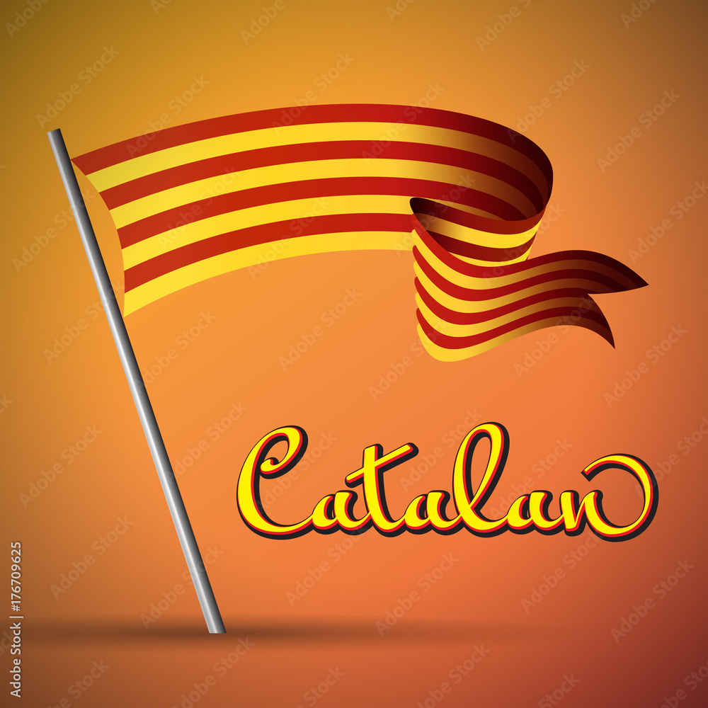 Catalan Flag illustration Stock Vector | Adobe Stock
