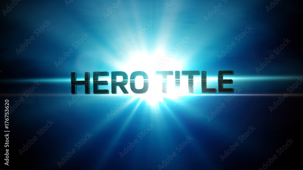 Shining Blue Title Stock Template | Adobe Stock