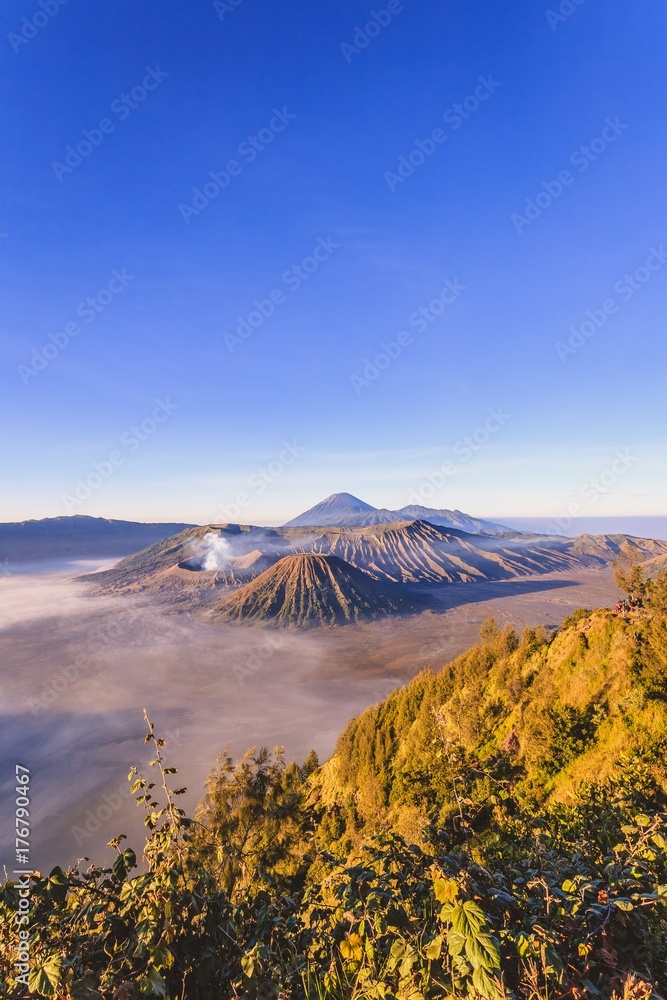 Mountain Bromo at East Java Indonesia. This active volcano is one of ...