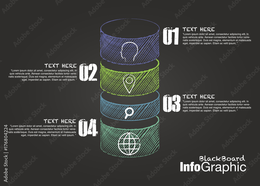 infographic in blackboard, background stock vector, Stock Vector ...