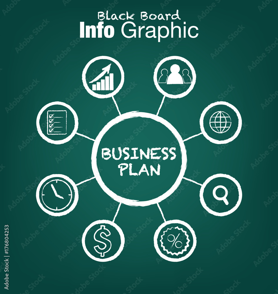 infographic in blackboard, background stock vector, Stock Vector ...