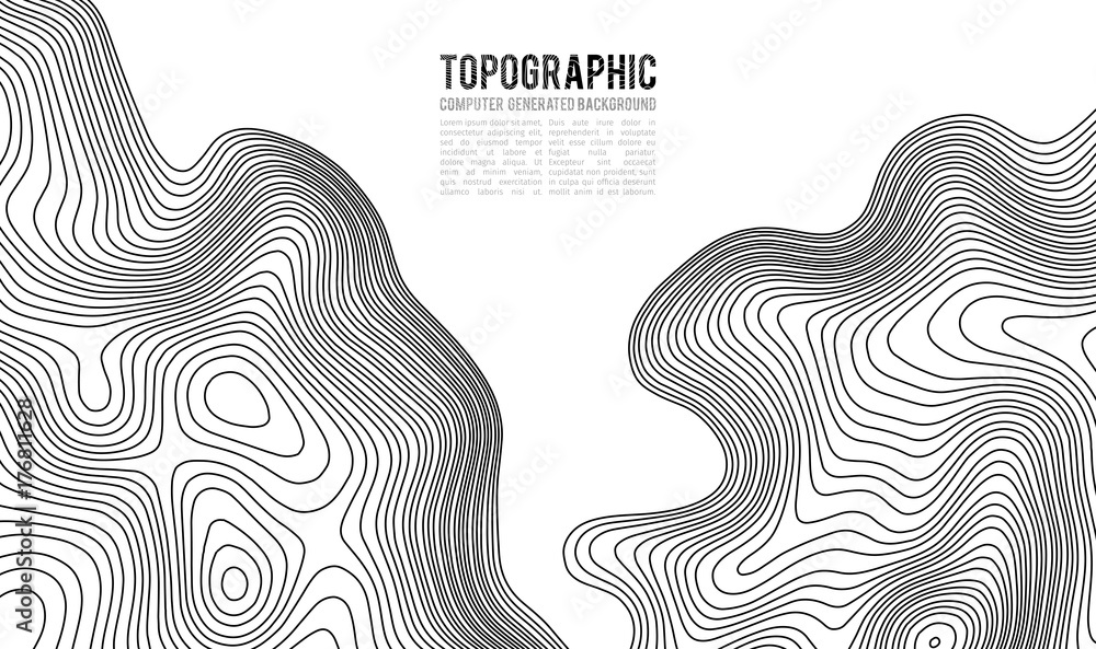 Topographic map contour background. Topo map with elevation. Contour ...