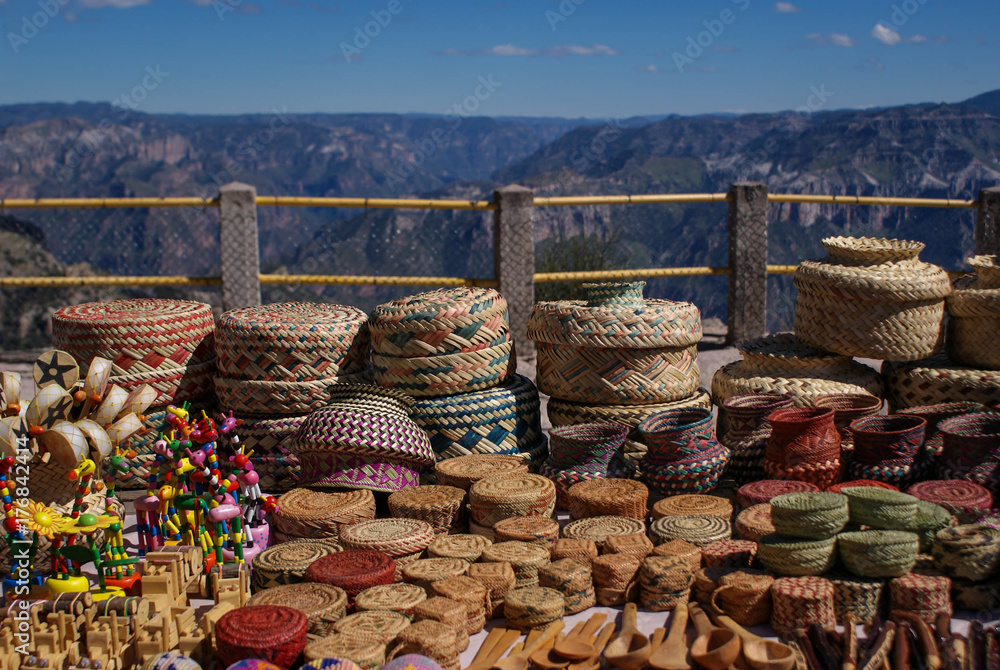 Photo & Art Print Tarahumara raramuri made souvenirs with the ...