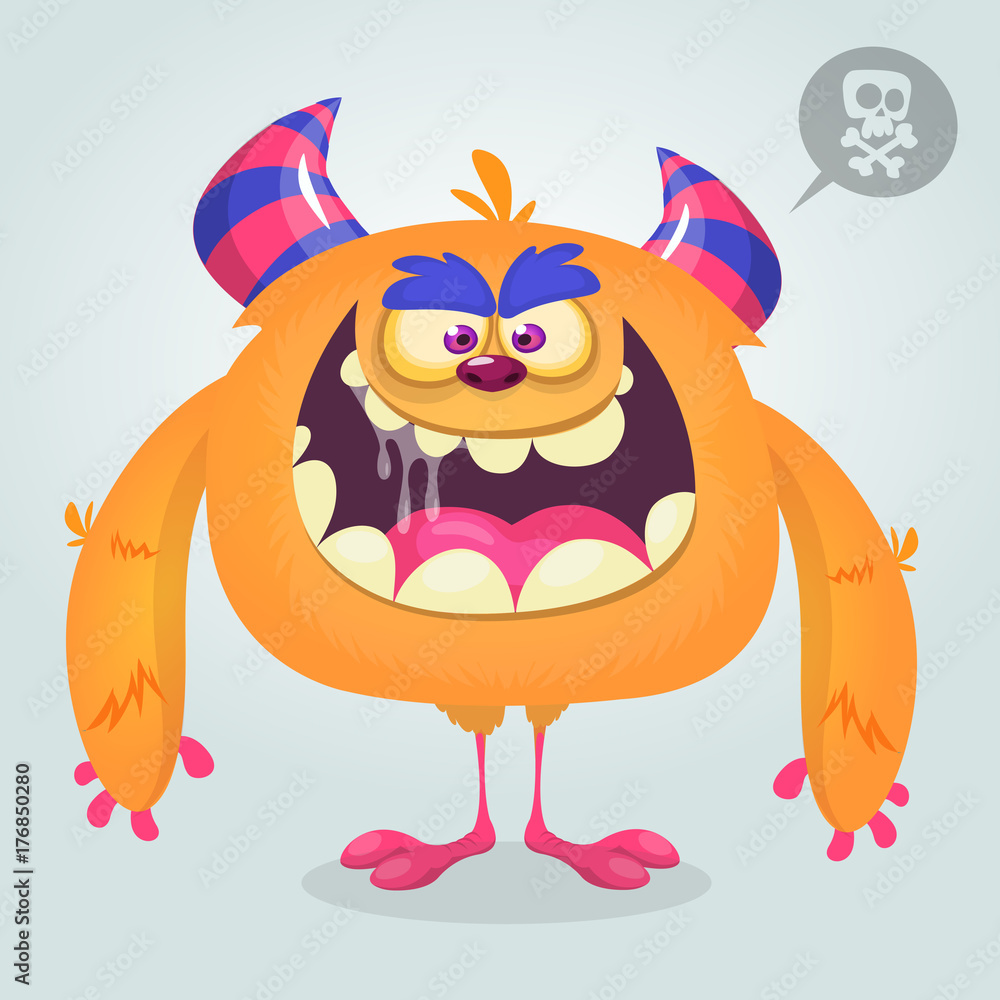 Cute Cartoon Monsters Fuzzy