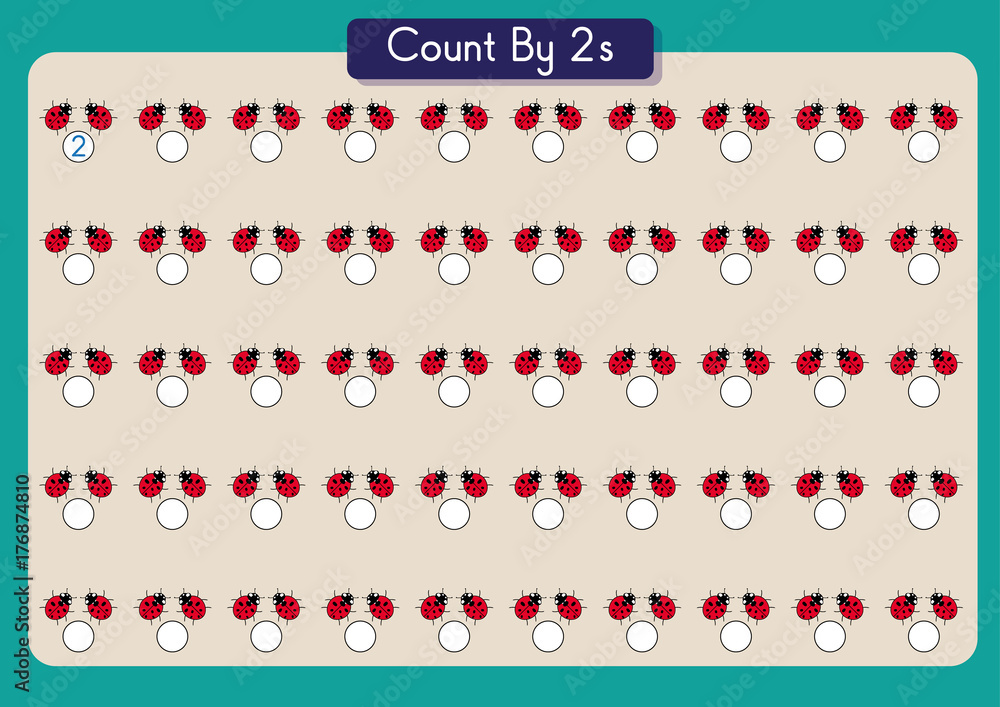 counting by 2's, write the missing numbers, skip counting worksheet ...