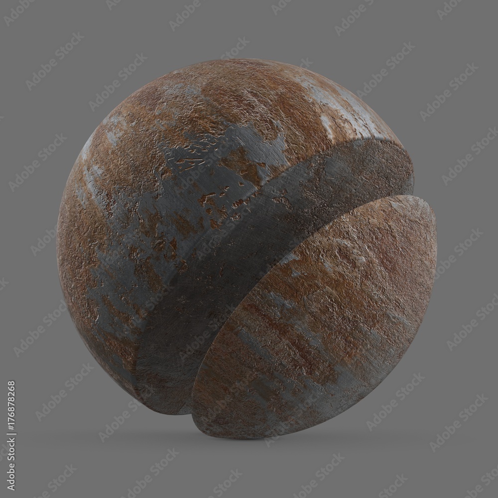 Rusted brushed metal Stock 3D asset | Adobe Stock