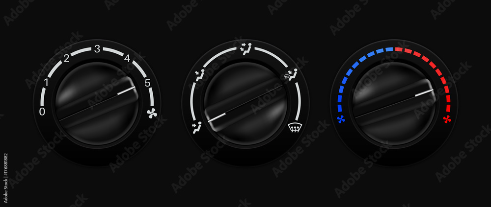 Car switches. Air conditioning system control Stock Vector | Adobe Stock