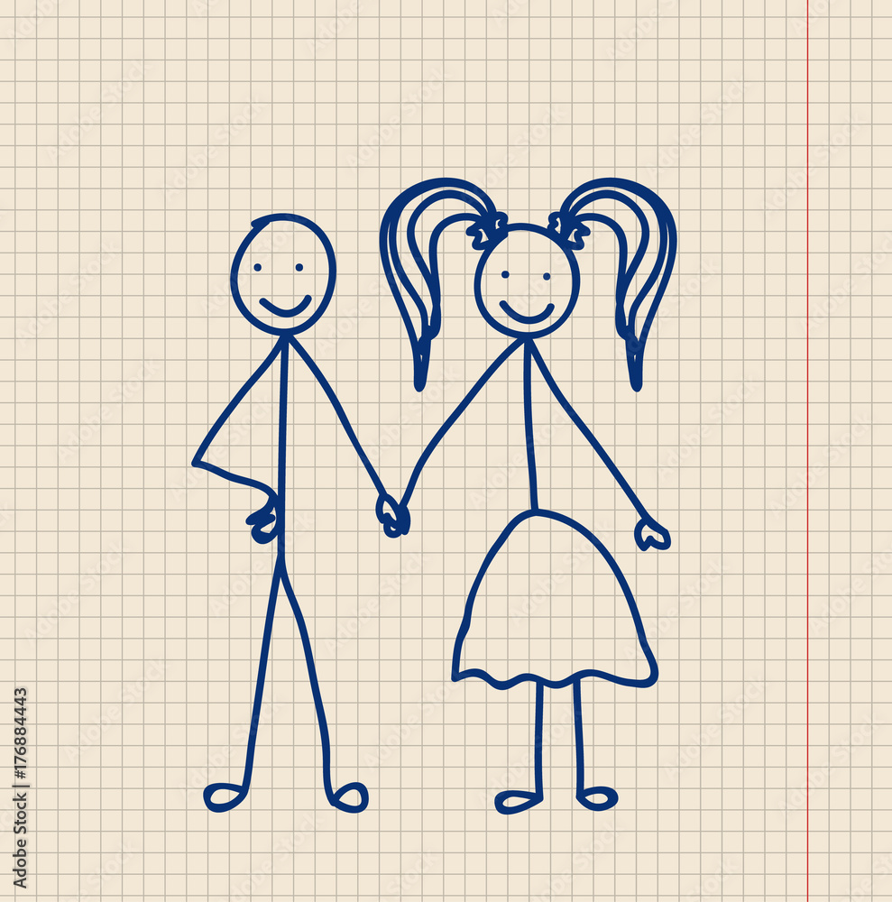 Boy And Girl Stick Figures