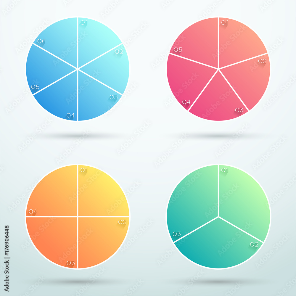 Infographic Business Segments Cycle Diagram B Stock Vector | Adobe Stock