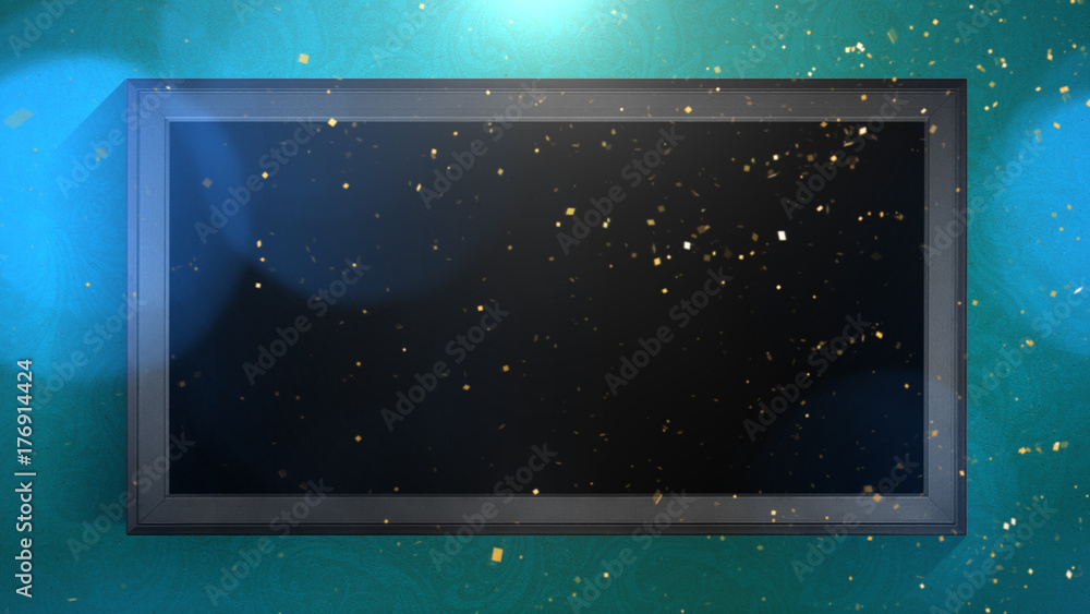 Frame on Blue Background Overlay Stock Template | Adobe Stock