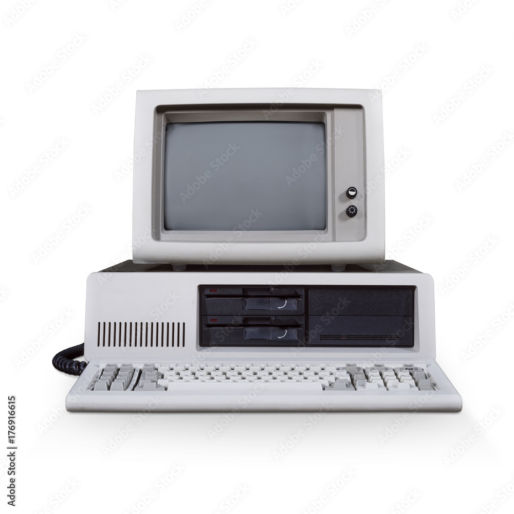 Retro computer Stock Photo | Adobe Stock