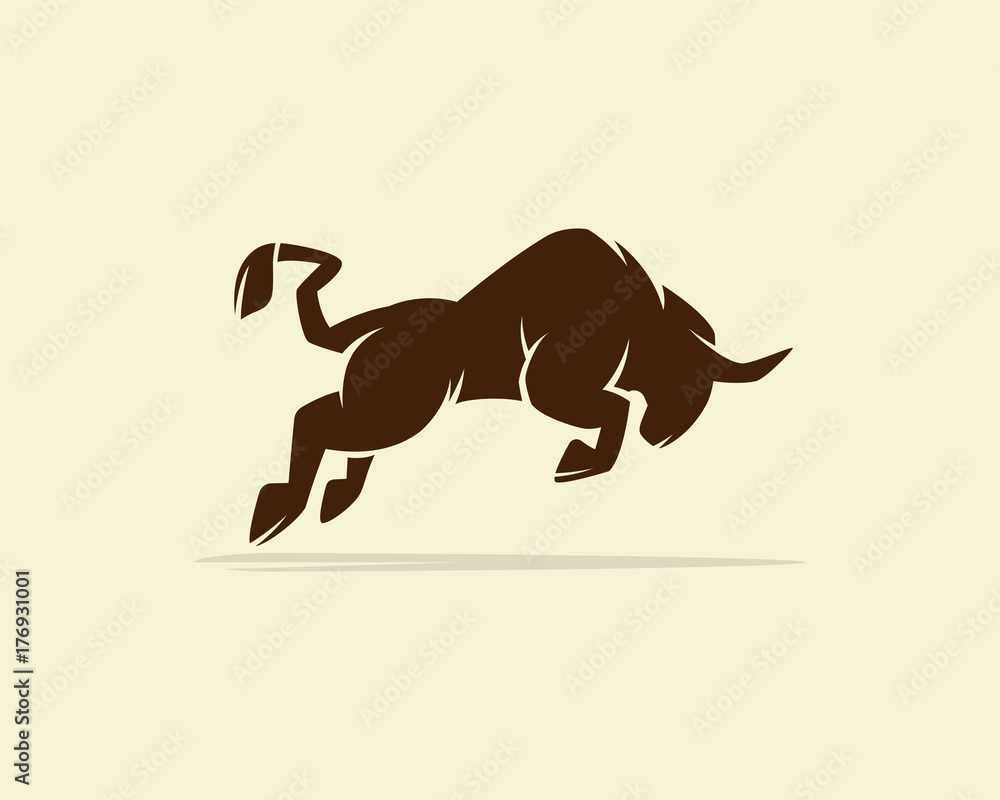 Bull logo, silhouette of a bull, bull vector, buffalo Stock-vektor ...
