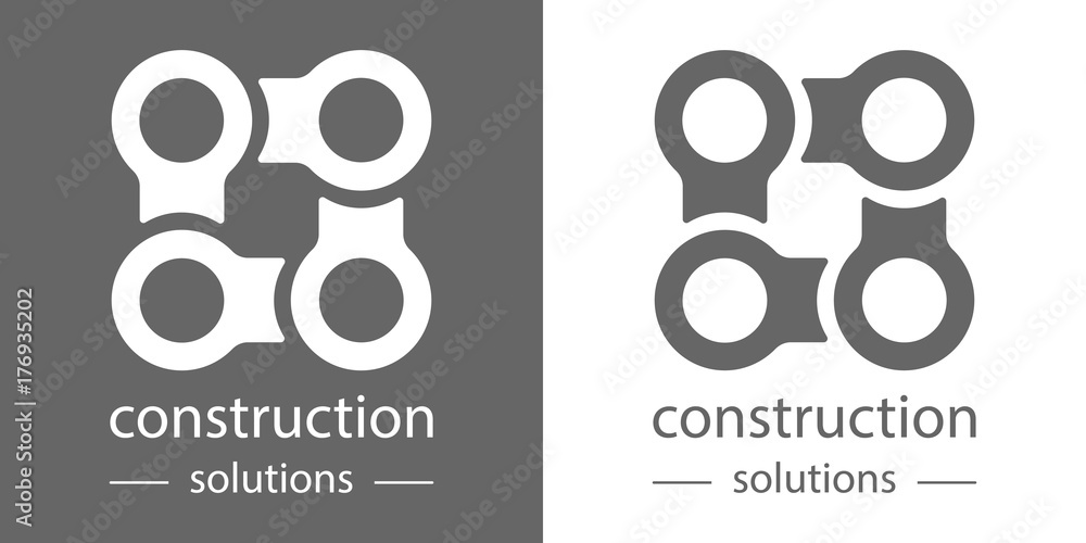 Universal technology logo in black and white background. Designed in ...