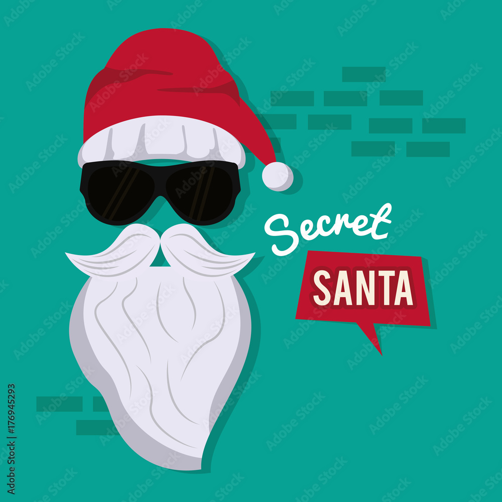 Secret santa cartoon icon vector illustration graphic design Stock ...